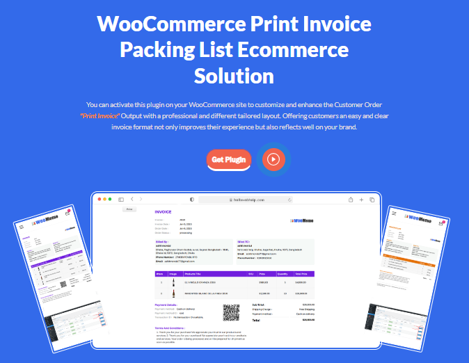 WooCommerce Print Invoice Packing Slips - Woocommerce print invoice and packing slips
